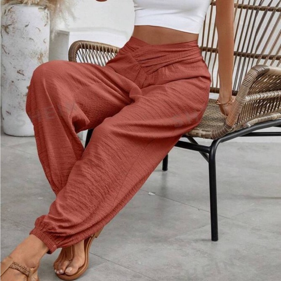 Pants & Jumpsuits | Rust Brown Tapered Pants | Poshmark